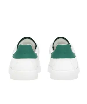 Dolce & Gabbana Portofino Dg Logo Perforated Leather Sneakers - White