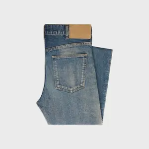 Celine Skinny Jeans In Trail Wash Denim