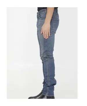 Celine Skinny Jeans In Trail Wash Denim