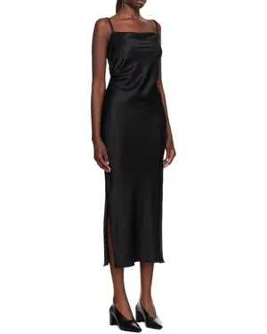 Nanushka Fiore Square Neck Satin Midi Dress
