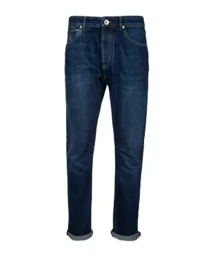 Brunello Cucinelli Logo Patch Denim Jeans