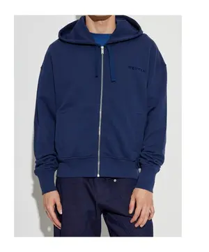 Alexander McQueen Logo Embroidered Zip-up Hoodie