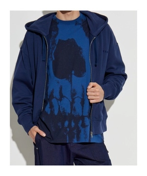 Alexander McQueen Logo Embroidered Zip-up Hoodie
