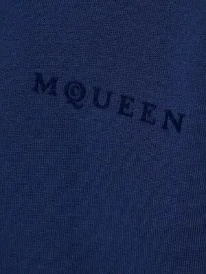 Alexander McQueen Logo Embroidered Zip-up Hoodie