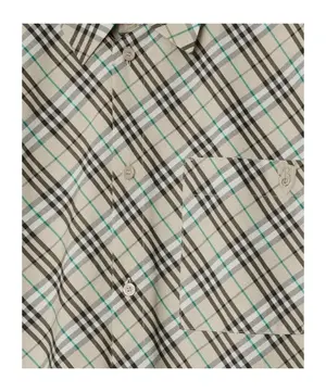 Burberry Long Sleeved Check Detailed Shirt