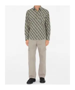 Burberry Long Sleeved Check Detailed Shirt