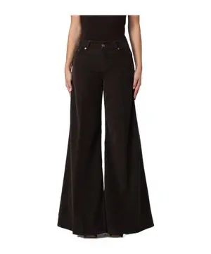 DONDUP Marlene Wide-leg Corduroy Trousers - Black
