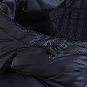 Moncler Hooded Zip-up Puffer Jacket With Trimmed Pockets - Midnight Blue