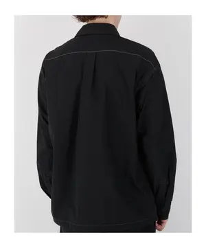 AND WANDER Cordura Cotton Ripped Shirt Jacket - Black
