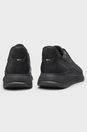 Hugo Boss Boss Monogram Jacquard Sneakers - Black