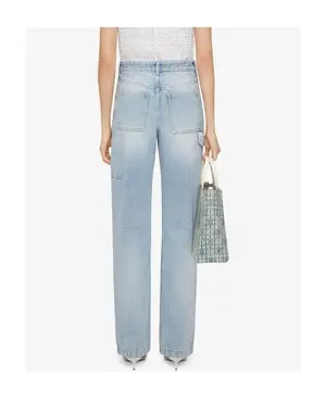 Givenchy Oversized Boyfriend Jeans In Light Wash Denim - Light Blue
