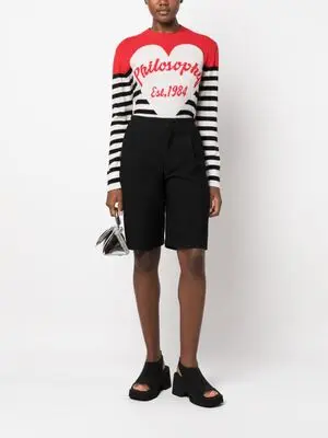 Philosophy Di Lorenzo Serafini Striped Crewneck Jumper