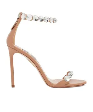 AQUAZZURA Maxi Tequila Embellished Stiletto Sandals - Multicolor