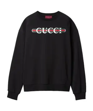 Gucci Logo Print Sweatshirt - Black