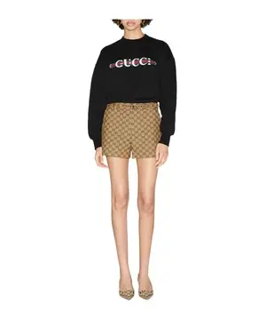 Gucci Logo Print Sweatshirt - Black