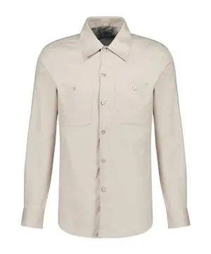 Brunello Cucinelli Collared Long-sleeve Shirt - Light Beige