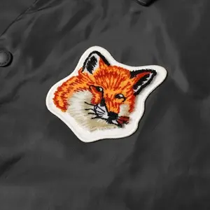 Maison Kitsuné Long Sleeve Casual Jacket With Fox Motif - Black