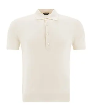 TOM FORD Short-sleeved Knitted Polo Shirt