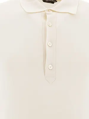 TOM FORD Short-sleeved Knitted Polo Shirt