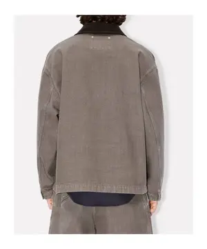 Kenzo Chainstitch' Workwear Jacket In Washed Cotton