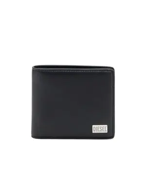 DIESEL® Logo Palque Bi-fold Wallet - Black