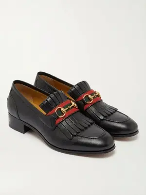 Gucci Horsebit-detail Leather Loafers