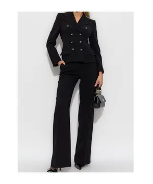 Dolce & Gabbana Double-breasted Blazer With Notched Lapel - Black