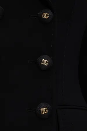 Dolce & Gabbana Double-breasted Blazer With Notched Lapel - Black