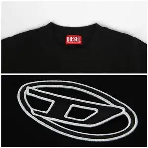 DIESEL® Embroidered Logo Crew Neck Jumper