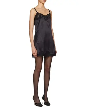 Dolce & Gabbana Lace Trim Mini Slip Dress