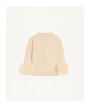 Valentino Garavani Feather-cuff Button-up Cardigan