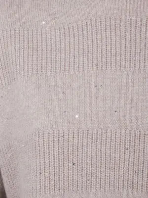 D.exterior Crystal High Neck Knitwear - Nude