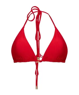 Cult Gaia Lace-up Bikini Top - Red