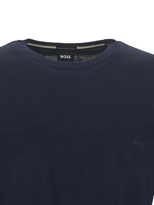 Hugo Boss Embroidered Crewneck Jumper - Black