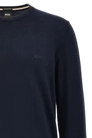 Hugo Boss Embroidered Crewneck Jumper - Black