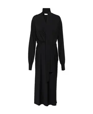 Sportmax Sportmax Pussy-Bow Long-Sleeved Dress No