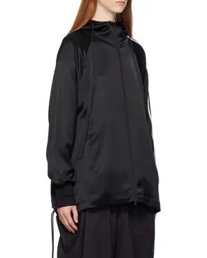 Y3 Zip-up Jacket With Stripe Detail - Black