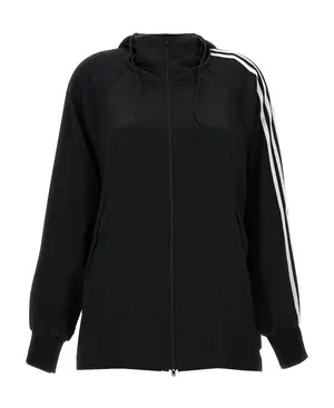 Y3 Zip-up Jacket With Stripe Detail - Black