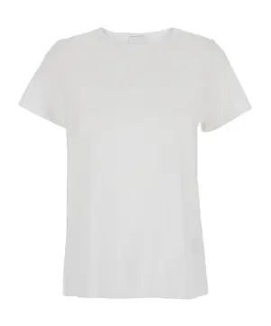ALLUDE Round Neck Short Sleeve T-shirt
