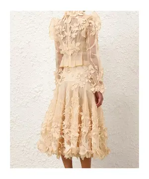 Zimmermann Hypnotic" Blouse With Floral Appliqués