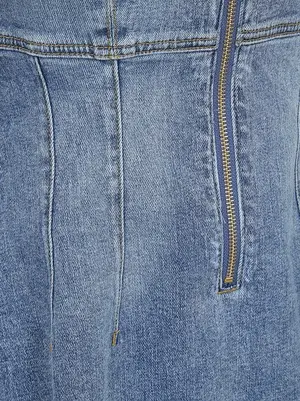 SELF-PORTRAIT Denim Corset Mini Dress