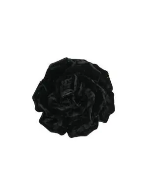 Saint Laurent Small Wild Rose Brooch - Black