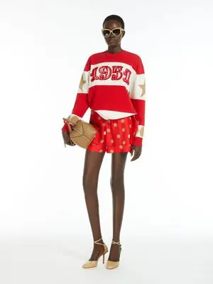 Max Mara Star Patterned Crewneck Jumper - Red