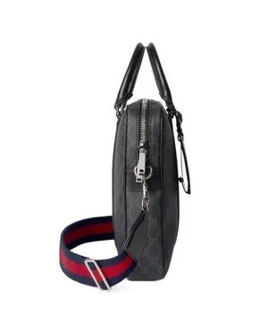 Gucci Gg Monogram Briefcase With Adjustable Shoulder Strap