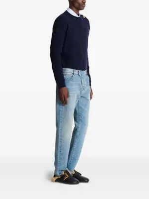 Balmain Straight-leg Belt-looped Jeans