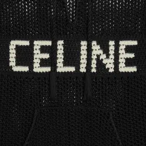 Celine Oversized Crocheted Cotton Hoodie