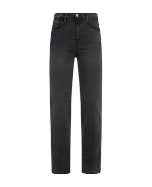 FRAME Cropped Straight-leg Jeans - Pebble