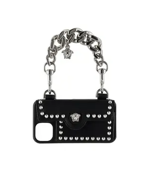 Versace Medusa-motif Chain Iphone Cover - Black