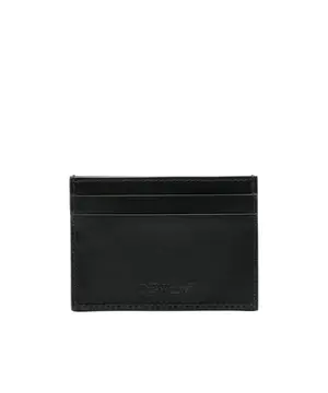 Off-White Heritage Logo Debossed Card Case - Black