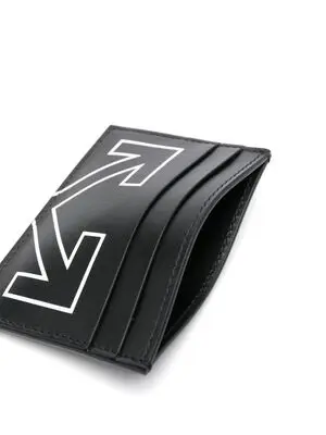 Off-White Heritage Logo Debossed Card Case - Black